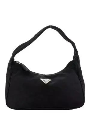 Prada Tessuto Mini Hobo Bag - Black