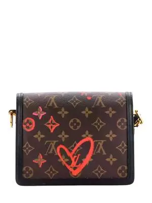 LOUIS VUITTON Dauphine Limited Edition Fall In Love Monogram Canvas Mini Crossbody Bag - Brown