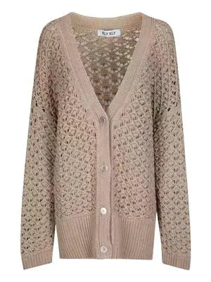 ELY ELY Button Openwork Cardigan - Neutrals