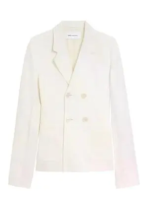 Ami Linen Double Breasted Jacket - Neutrals