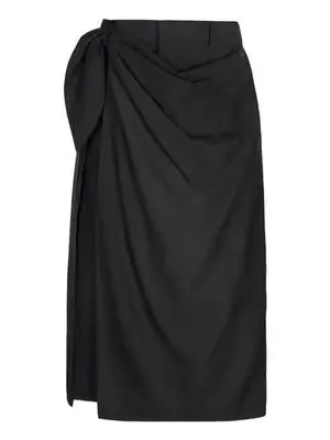 LESS Wool Midi Skirt