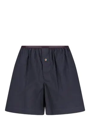 LEMAIRE Silk Blend Shorts - Black
