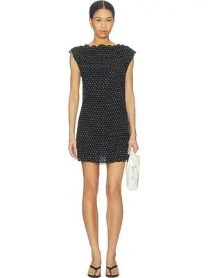 Lioness Mariner Mini Dress - Noir Polka