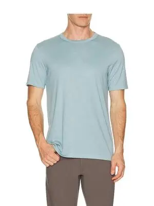 Theory Anemone Milano Essential Tee In Blue - Ocean Air