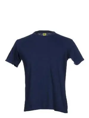 Velva Sheen Man T-shirt Khaki Size S Cotton Blue