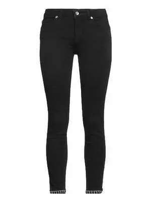 Liu Jo Skinny Jeans In Stretch Denim With Appliqués - Black