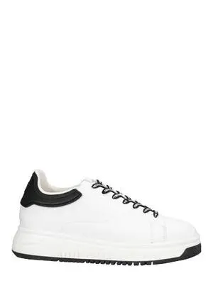 Emporio Armani Low-top Leather Sneakers - White