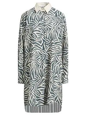 Brunello Cucinelli Zebra-print Mini Shirt Dress - Navy