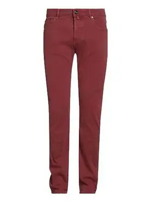 MOORER MOORER Cotton Gabardine Stretch Pants Red