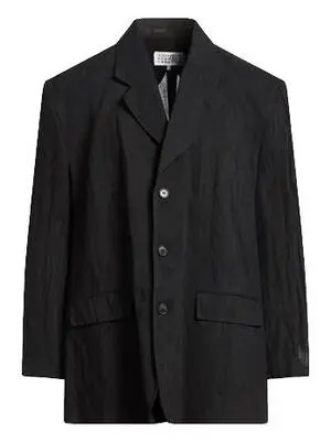 MAISON MARGIELA Single-breasted Metallic Blazer - Black