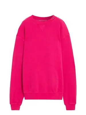 THE ELDER STATESMAN Cotton And Cashmere-blend Jersey Sweatshirt - Fuchsia