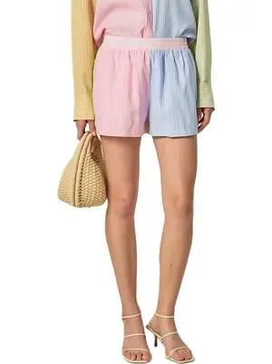English Factory Colorblock Stripe Pull-on Shorts - Multi