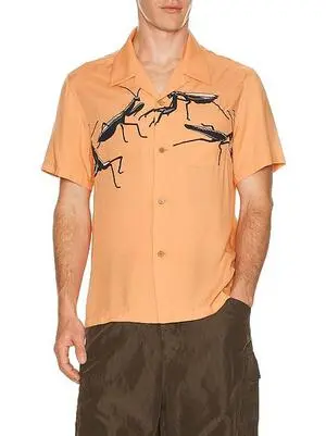 JW Anderson Short Sleeve Camp Collar Shirt - Peach