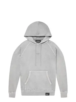 NEIGHBORHOOD Logo-embroidered Pigment-dyed Cotton-jersey Hoodie - Gray
