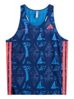 Adidas X Labrum Race Singlet - Dark Blue Lucid Red
