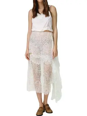 PNK Round-Neck Patch-Detail Top White