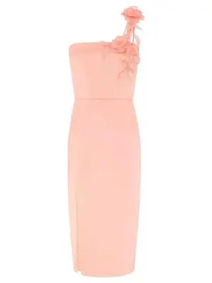 David Koma Asymmetric Midi Dress - Pink
