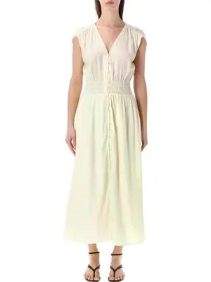 SESSUN Galiane Smocked Dress Neutrals