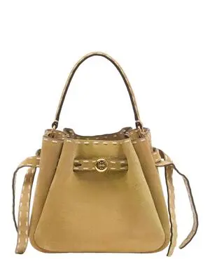 Tory Burch Romy Suede Bucket Bag - Neutrals