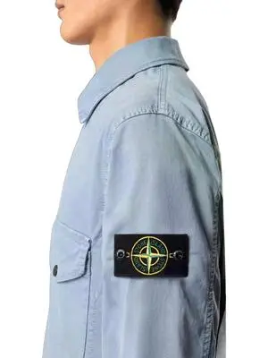 Stone Island Button-pocket Shirt - Blue