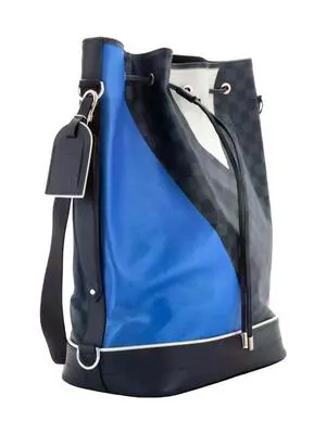 LOUIS VUITTON Noe Marin Regatta Damier Cobalt Bucket Bag - Black