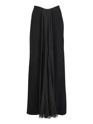 Gianfranco Ferre Vintage Draped Maxi Skirt - Black