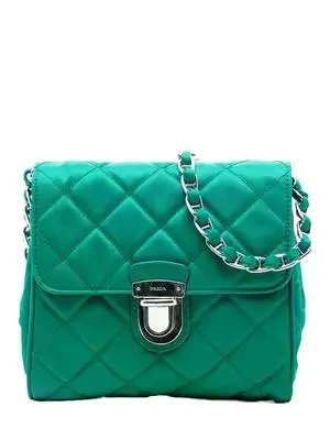 Prada Impuntu Tessuto Chain Crossbody Bag 2000-2025 - Green