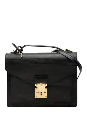 LOUIS VUITTON 2002 Epi Monceau 28 Satchel - Black