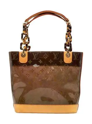 LOUIS VUITTON 2003 Monogram Cabas Sac Ambre Pm Tote Bag - Brown