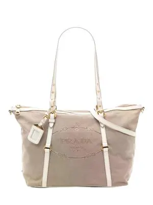 Prada Prada Canapa Logo Satchel Brown
