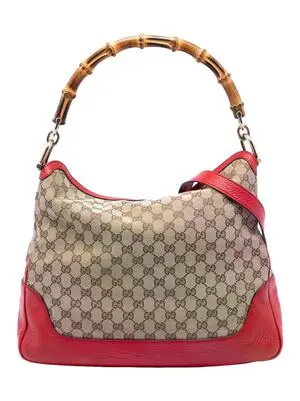 Gucci Gg Canvas Bamboo Diana Satchel - Brown