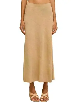 Cult Gaia Infinity Knitted Skirt Neutrals