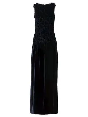 Costarellos Sidra Smocked Maxi Dress - Blue