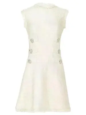 Costarellos Villie Tweed Mini Dress - Neutrals