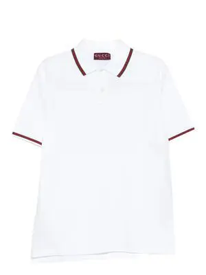 Gucci Striped-detail Polo Shirt - White
