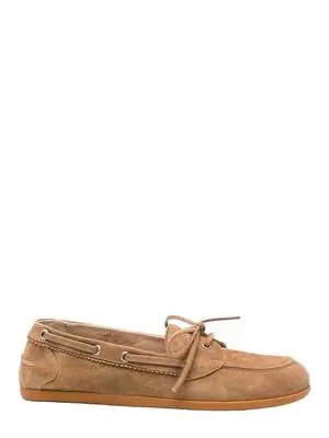 POMME D´OR Marina Suede Boat Shoes - Brown