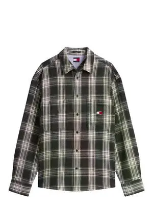 Tommy Hilfiger Plaid Chest-pocket Overshirt - Black