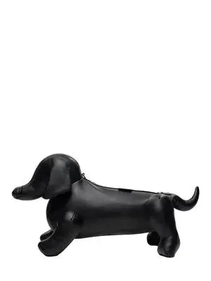 Mihara Yasuhiro Dolls Dachshund Leather Shoulder Bag - Black