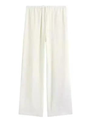 TOTEME Woven Stripe Drawstring Trousers - Neutrals