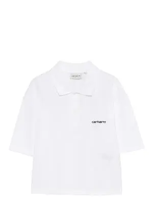Carhartt Work In Progress Logo-embroidered Polo Top - White
