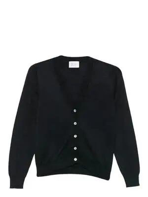 BEYOU V-neck Buttoned Cardigan - Black