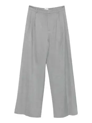 TELA Pleated Wide-leg Trousers - Grey