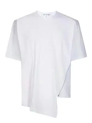 Comme Des Garçons Zip Asymmetric T-shirt - White