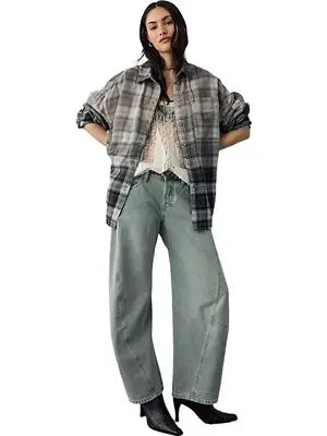 Free People We The Free Fable Low-rise Twisted Seam Jeans - Aloe