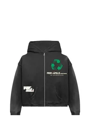 FREE REFILLS Frr Zip Up Hoodie - Black