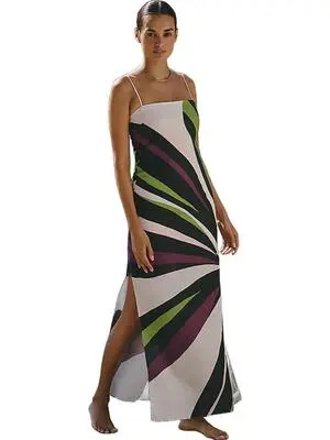 CALA DE LA CRUZ Samantha Linen Maxi Dress - Verbena