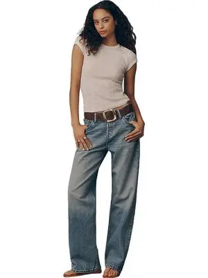 EB DENIM Mid-rise Baggy Wide Leg Jeans - Drift