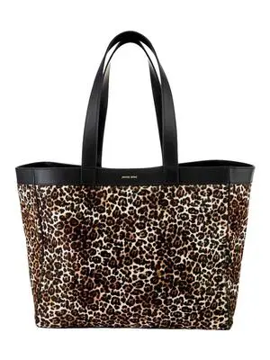 ANINE BING Medium Rio Leopard-print Tote Bag - Neutrals