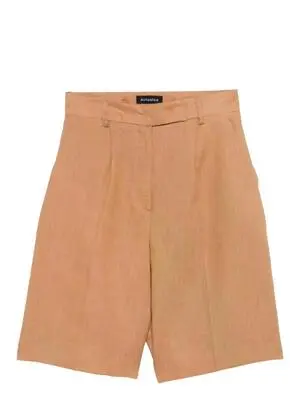ACTUALEE Pleated Shorts - Neutrals