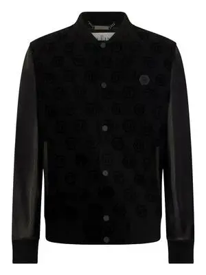 Philipp Plein Monogram Bomber Jacket - Black